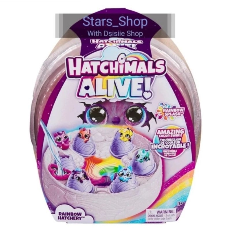 Jual Hatchimals Alive Rainbow Splash Amazing Color Swirl Rainbow ...