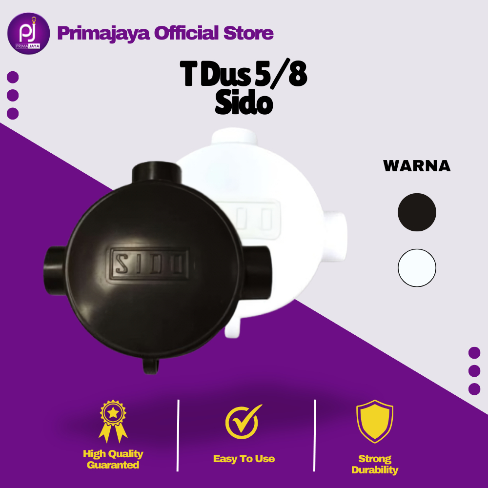 Jual T Dus Cabang 3 Lubang 5/8 Tdus High Quality PVC Tdos Warna Hitam ...