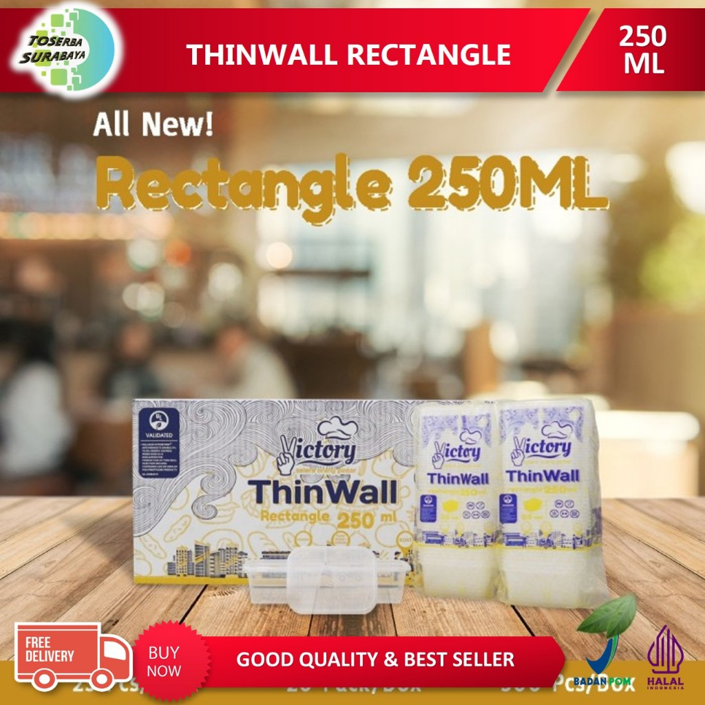 Jual THINWALL RECTANGLE 250ml - Thinwall Victory Rect 250ml | Shopee ...