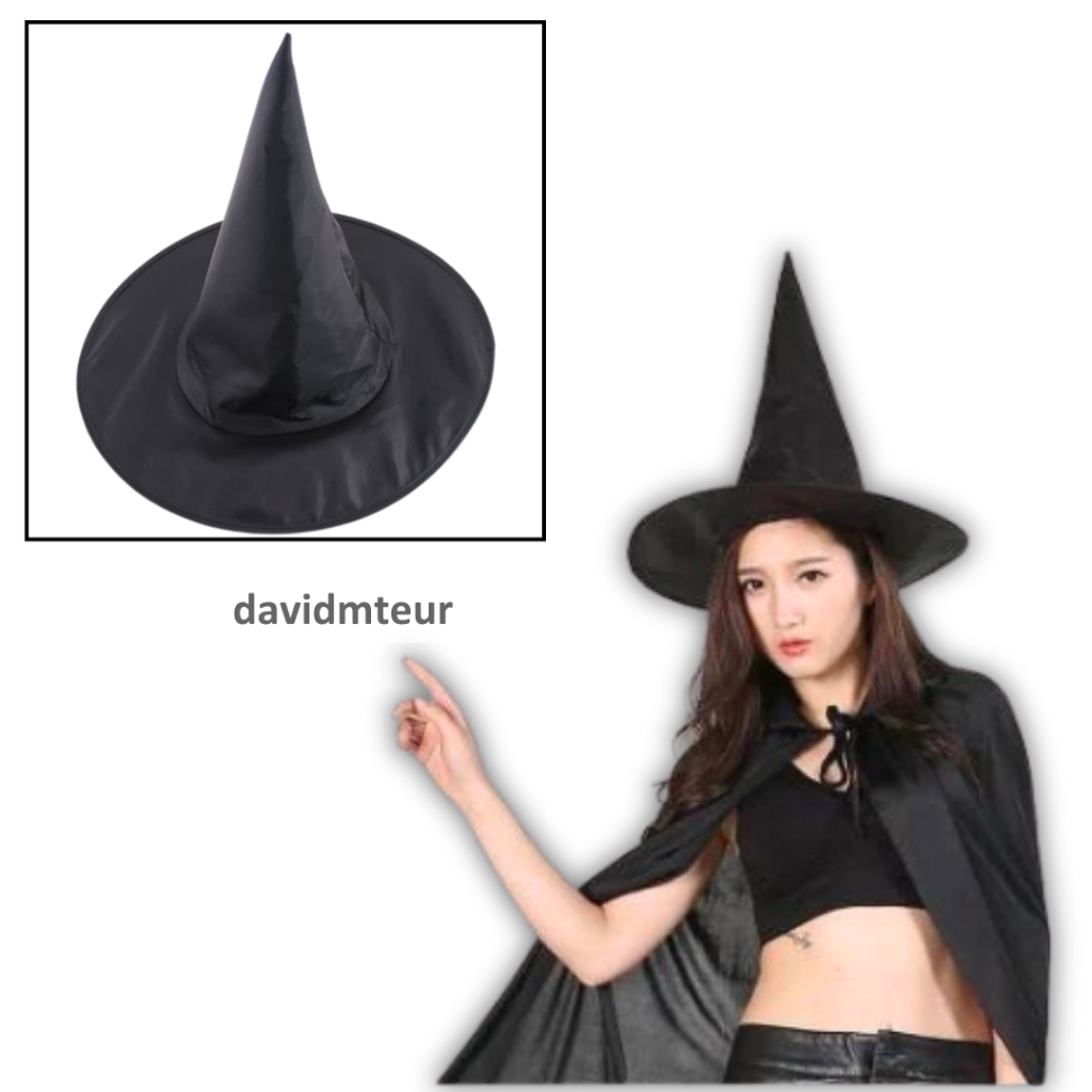 Jual Topi Halloween Cosplay Penyihir / Hat Topi Halloween Witch Hat ...