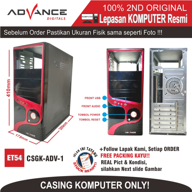 Jual ET54 CSGK-ADV-1 CASING PC KOMPUTER ADVANCE CASE ONLY | Shopee Indonesia