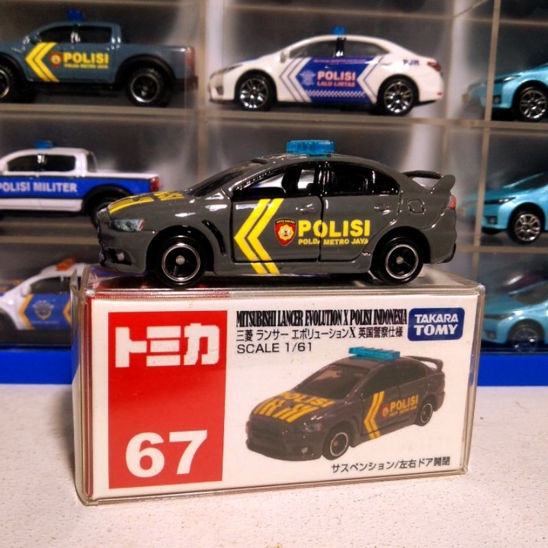 Jual DIECAST TOMICA MINIATUR MITSUBISHI LANCER EX CUSTOM MOBIL POLISI ...