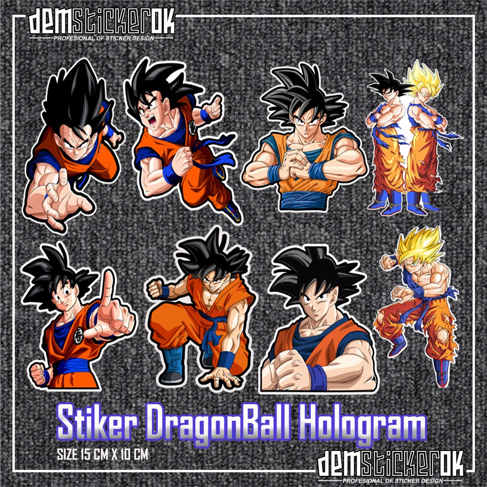 Jual Stiker Dragonball Sungoku stiker hologram stiker keren dan ...