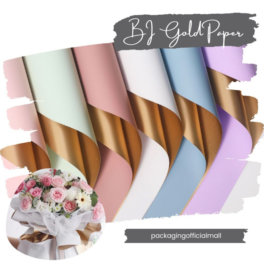 Jual BI GOLD PAPER / CELLOPHANE / FLORIST PAPER / KERTAS BUKET BUNGA ...