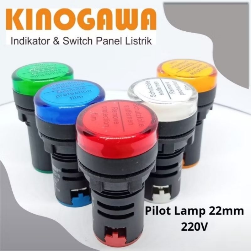 Jual Pilot Lamp LED / Indikator Panel / Lampu Panel KINOGAWA 220VAC ...
