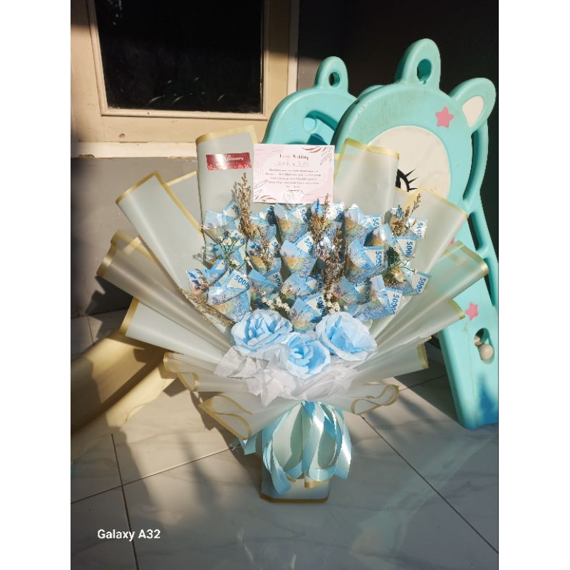 Jual buket uang mix bunga | Shopee Indonesia