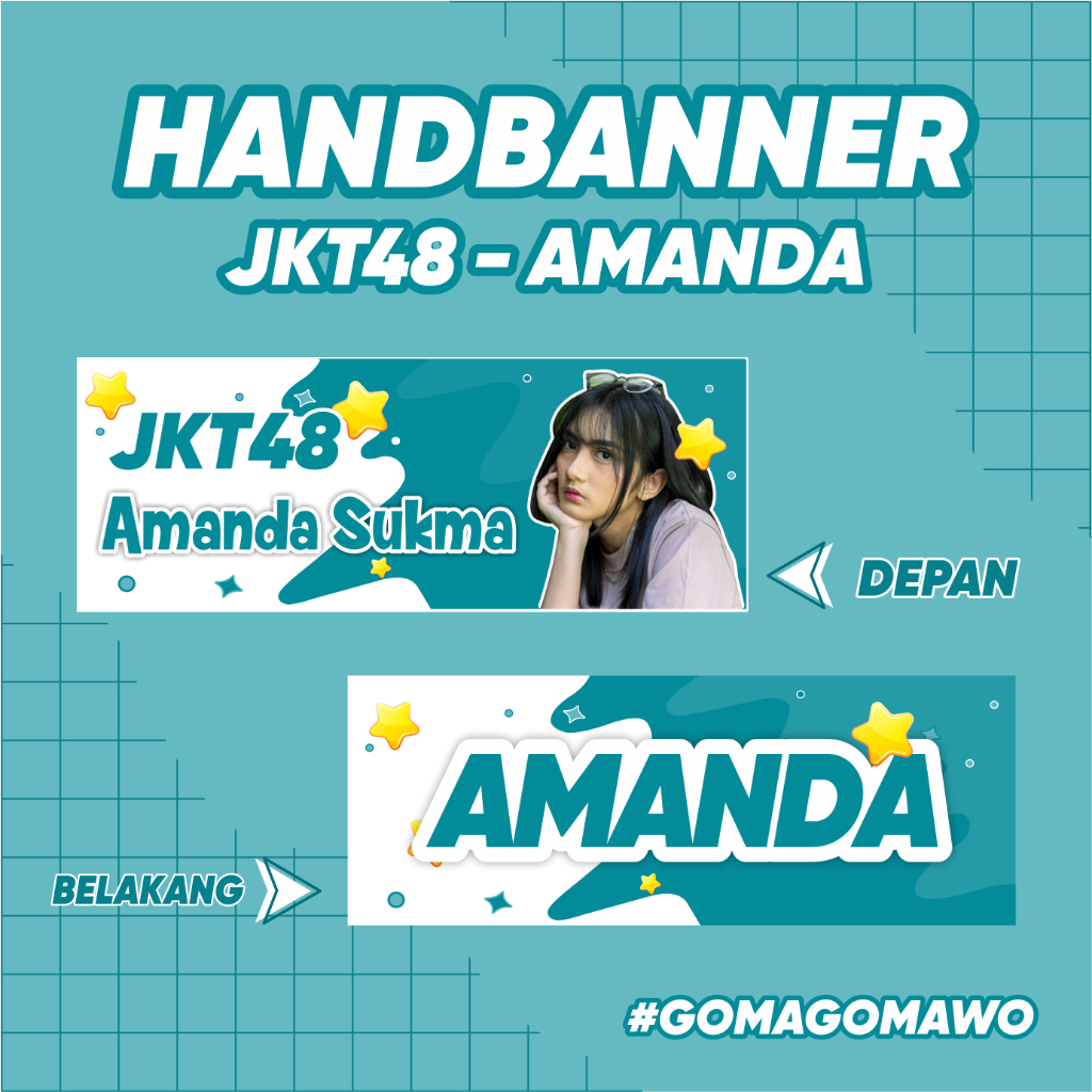 Jual HAND BANNER JKT48 OCEAN 2SISI (HARGA 1 PCS + LAMINASI 2 SISI ...