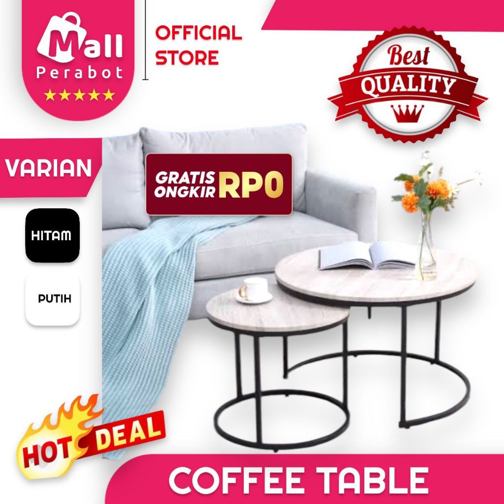 Jual Mall Perabot | Meja Set Kopi Tamu Minimalis Aestetik | Furniture ...