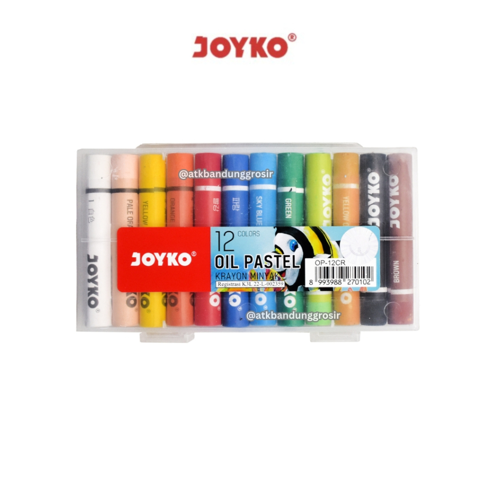 Jual Crayon Oil Pastel Joyko OP-12CR 12 warna Krayon Minyak | Shopee ...
