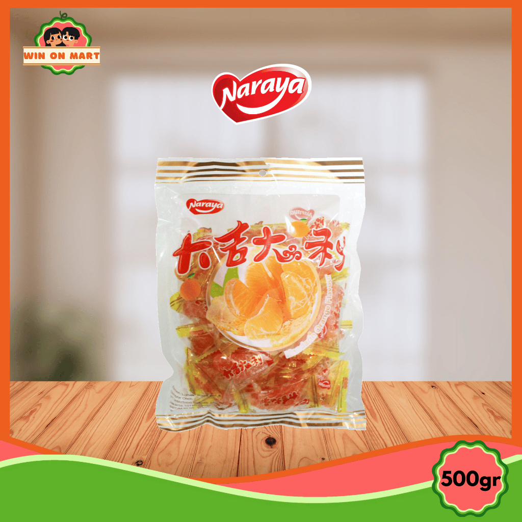 Jual Permen | Naraya Orange Candy 500gr | Permen Jeruk | Shopee Indonesia