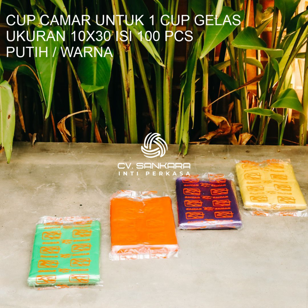 Jual (AE-45) 1 TALI = 10 PACK HD Kantong 1 Cup Bening wARNA CAMAR CUP ...