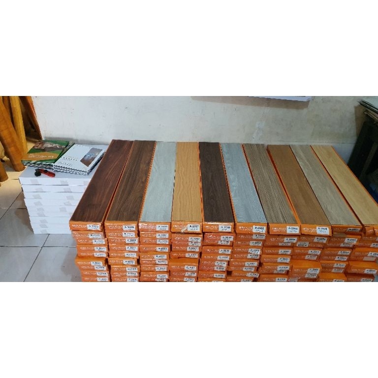 Jual Serba Meriah Vinyl Lantai Plank Motif Kayu Tebal 2 mm Harga Per M | Shopee Indonesia