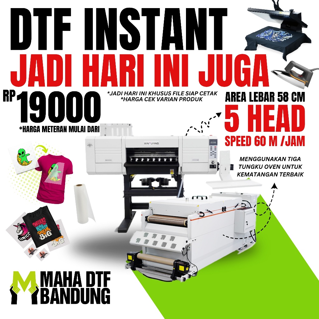 Jual Print Sablon DTF Per Meter Instant Cepat | Shopee Indonesia