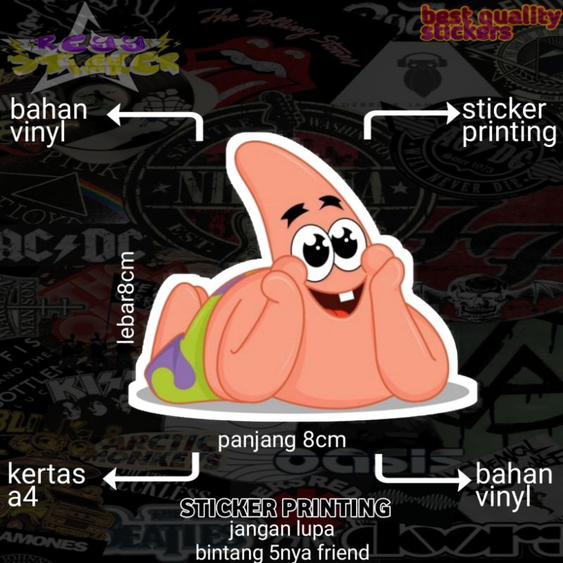 Jual sticker printing viral patrick | Shopee Indonesia