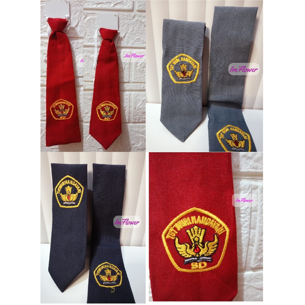 Jual Dasi Seragam Sekolah SD|SMP|SMA Panjang Logo Bordir | Shopee Indonesia