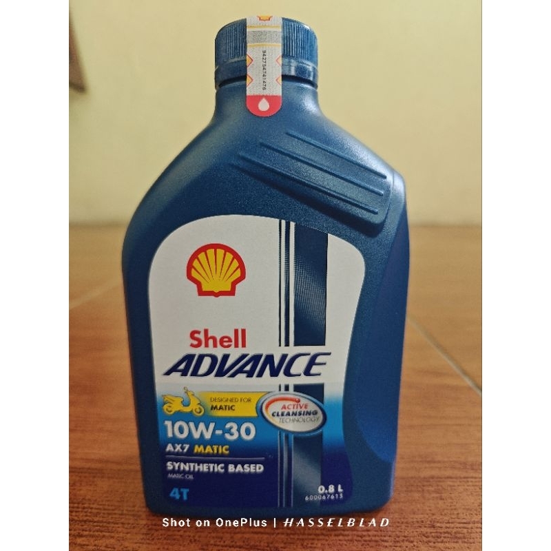 Jual Oli motor matic Original SHELL Advance AX7 10W-30 0,8L | Shopee ...