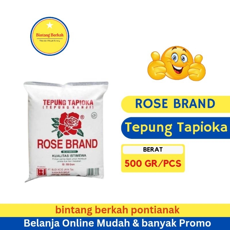 Jual Tepung Tapioka Rose Brand 500 gram – Tepung Kanji Serbaguna dari ...