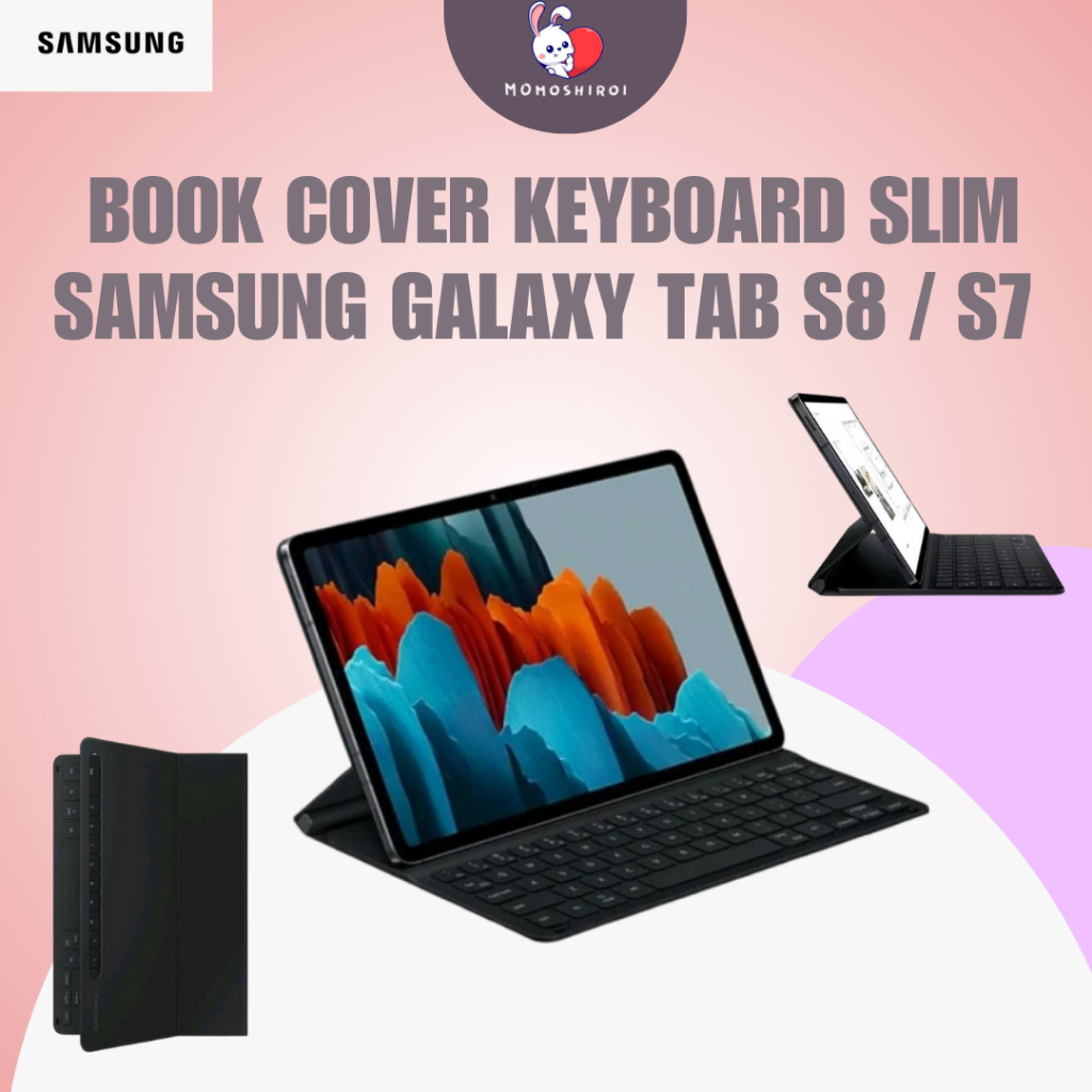Jual SAMSUNG Book Cover Keyboard Slim Case Galaxy Tab S8 S7 5G WiFi Original Ori Official Hitam ...