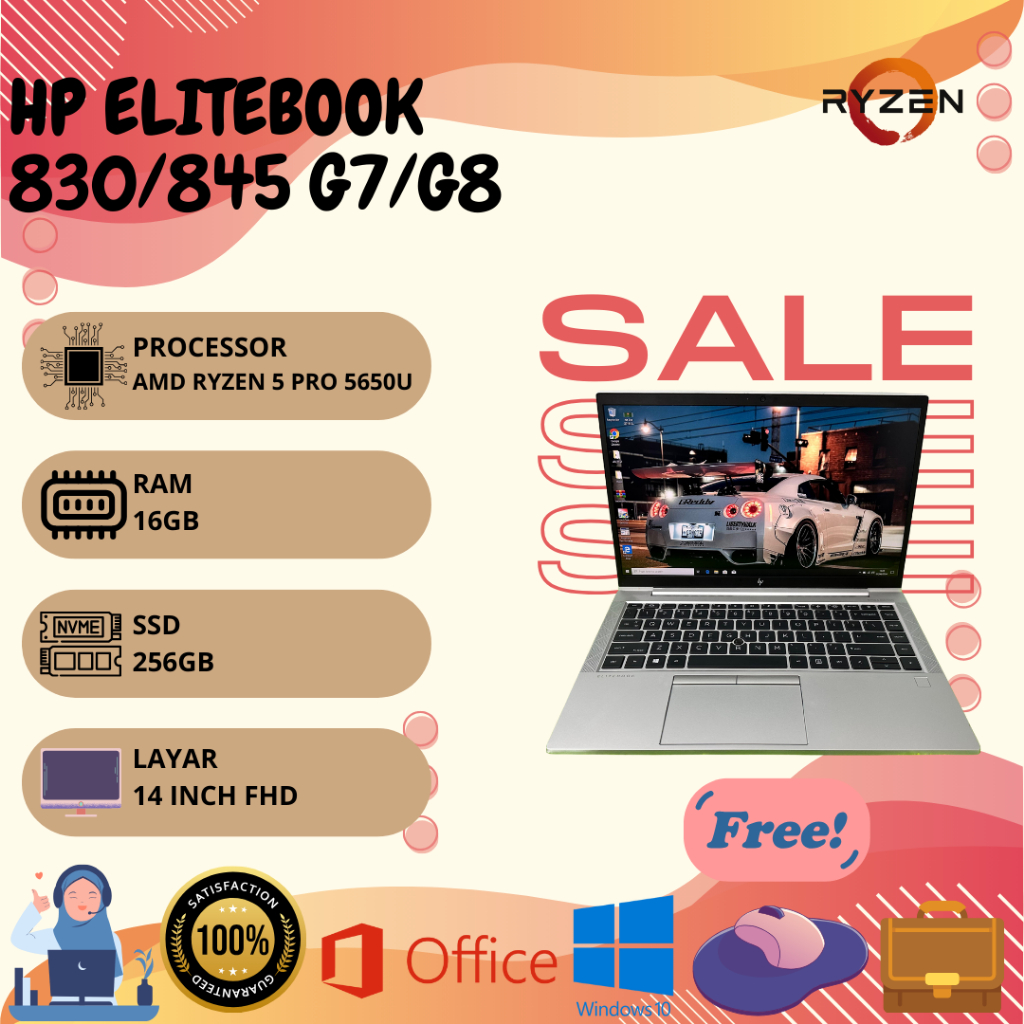 Jual HP Elitebook 830/835/845 G7/G8/G10 AMD/INTEL FHD 13/14 inch Win 10 Bergaransi | Shopee ...