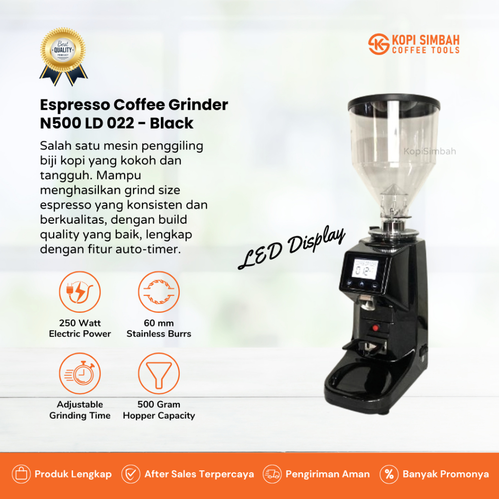 Jual Espresso Coffee Grinder N500 LD022 Alat Penggiling Biji Kopi ...