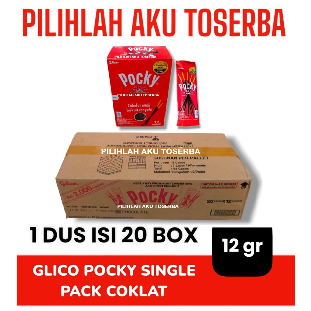 Jual Glico Pocky SINGLE PACK CHOCOLATE / COKELAT - ( HARGA 1 DUS ...
