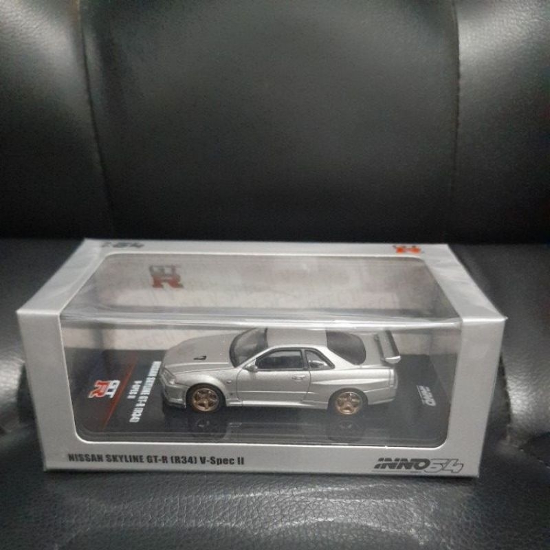 Jual Inno64 Skyline GTR R34 V-Spec II Silver | Shopee Indonesia
