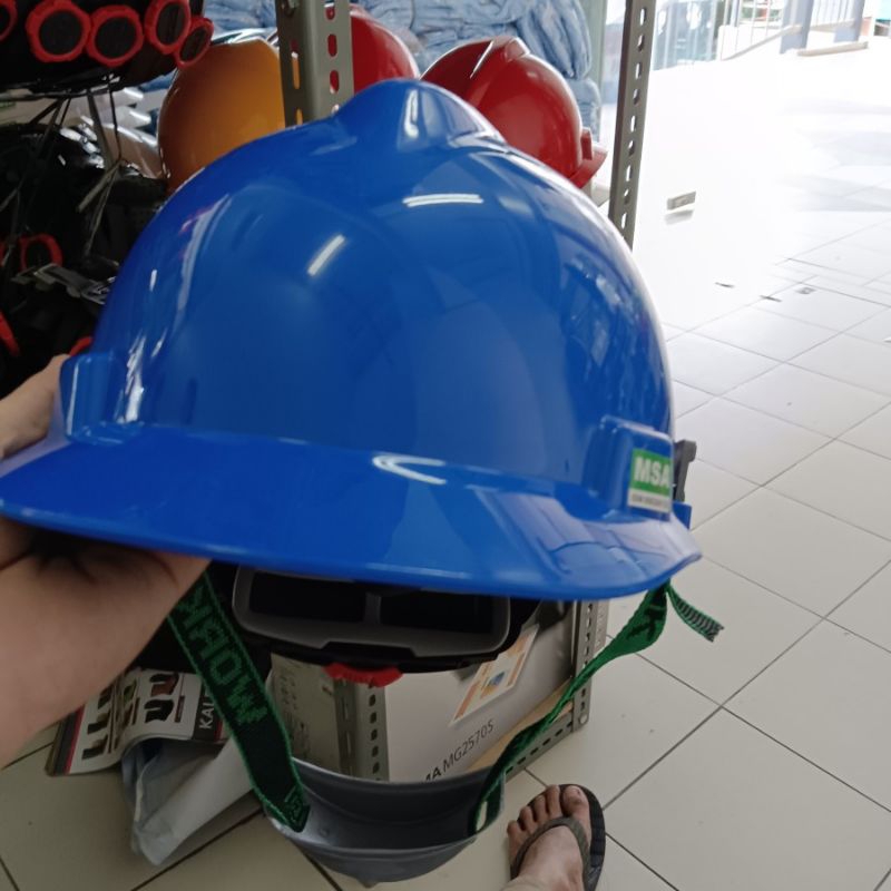 Jual Helm Safety V-Gard Msa Lokal Standar SNI Biru | Shopee Indonesia