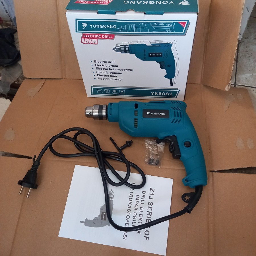 Jual YONGKANG Mesin Bor Listrik 10mm YK5081 Mesin Bor Besi Kayu 10 mm | Shopee Indonesia