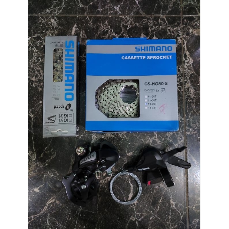 Jual Groupset grupset Shimano Altus 8 Speed 16 inch Troy Gust Sepeda ...