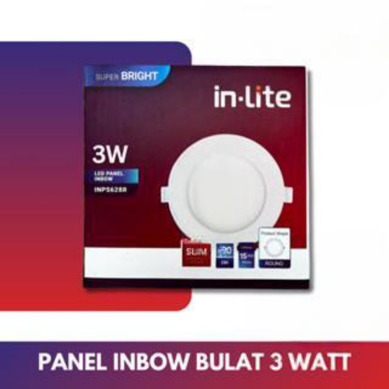 Jual INLITE LAMPU DOWNLIGHT LED PANEL LAMPU PLAFON BULAT/SEGI DITANAM INBOW INLITE INPS628R ...