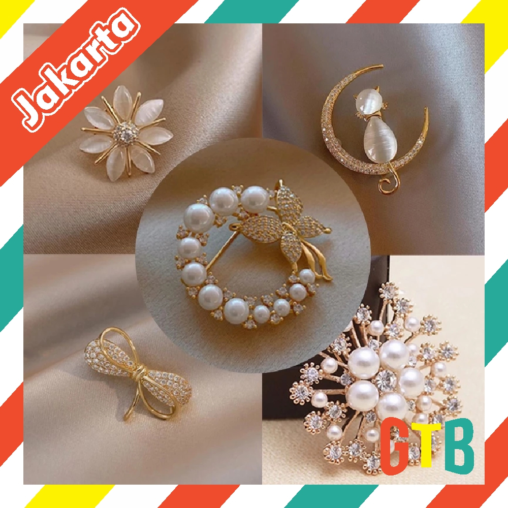 Jual GTB Brooch / Bros hijab / Bros cantik / Bros Mutiara / Bros Kupu ...
