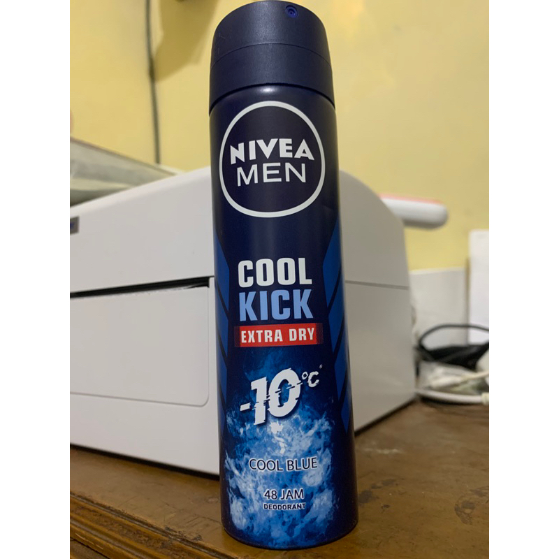 Jual Nivea Men Cool Kick Extra Dry Deodorant Spray 150 mL | Shopee ...
