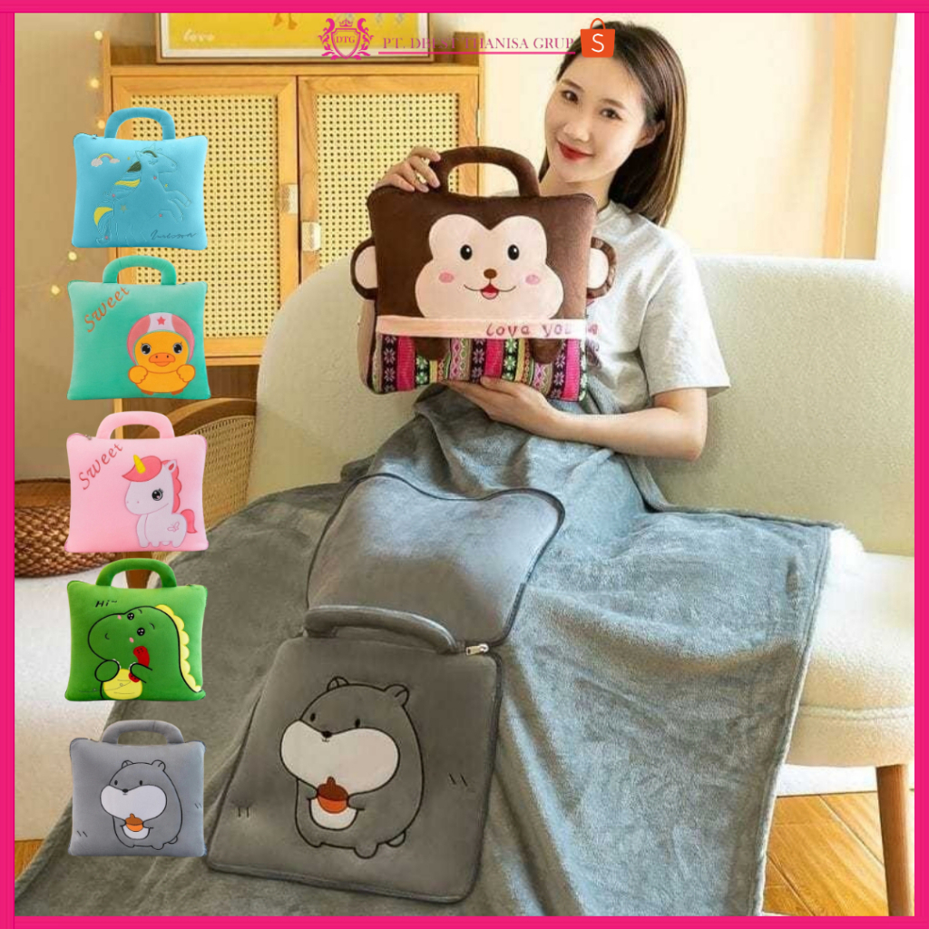 Jual DBEST BALMUT Bantal Selimut Kepala Tidur Travel Dewasa Anak Bisa ...
