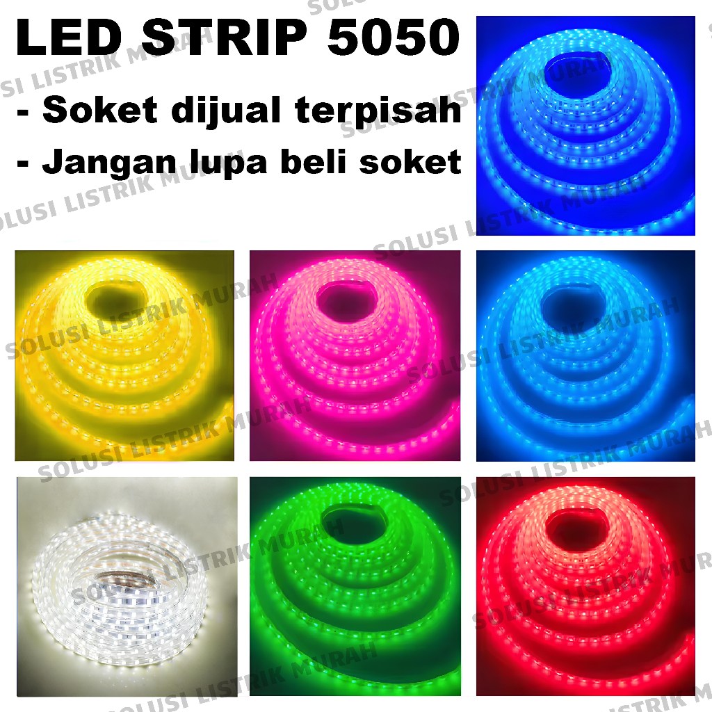 Jual METERAN Lampu LED Strip 5050 SMD Per Meter LED Strip 5050 SMD ...