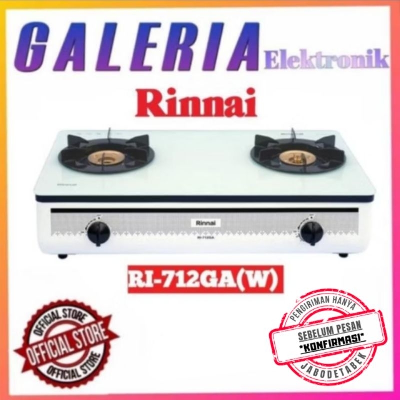 Jual KOMPOR GAS RINNAI 2 TUNGKU RI712GAW/ RI 712 GAW TEMPERED GLAS ...