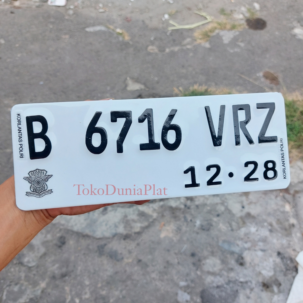 Jual Plat Nomor Motor Baut tanam Custom timbul ukuran kecil 26x10 ...
