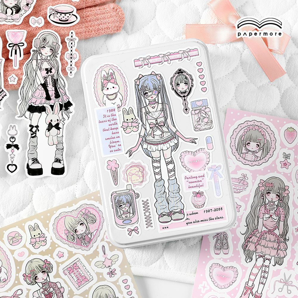 Jual [WindHeart] 1 lembar Sticker sheet Papermore cutesy softie doll ...