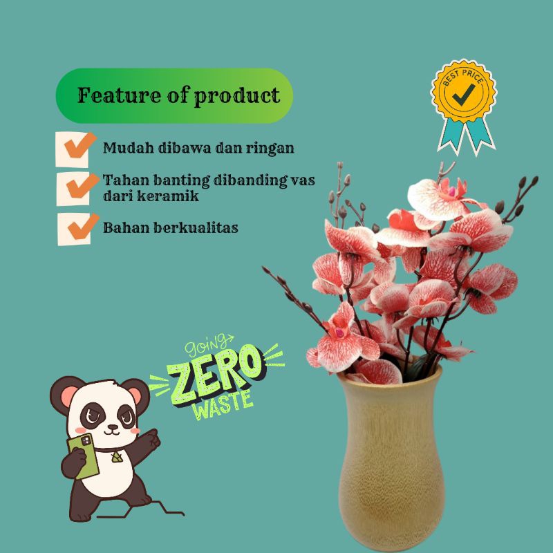 Jual Vas bunga bambu vas bambu estetik dan minimalis | Shopee Indonesia
