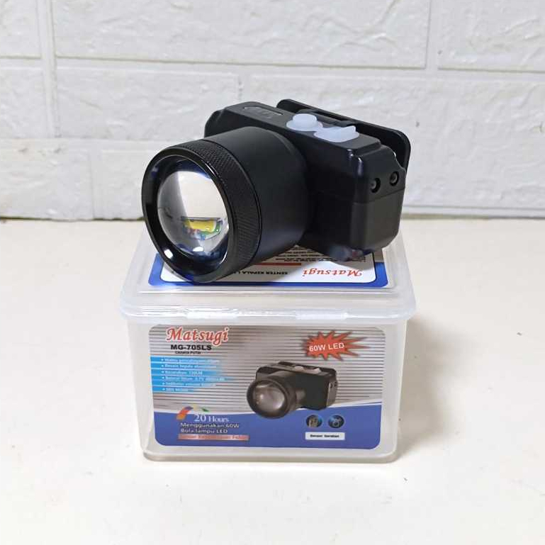 Jual SENTER KEPALA ZOOM SENSOR ON/OFF MATSUGI | 60W LED | CAHAYA PUTIH DAN KUNING | MG-705 ...