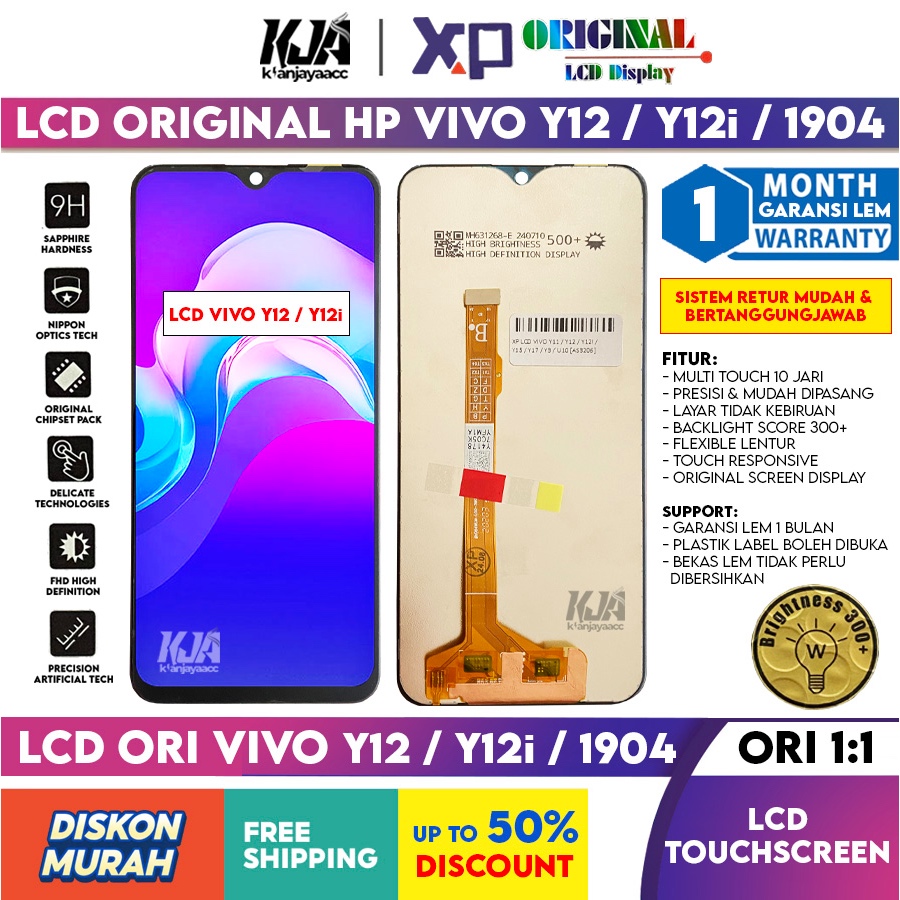 Jual ️ LCD Original ️ Vivo Y12 / Y12i / 1904, 1940 LCD Touchscreen Hp ORI | Shopee Indonesia