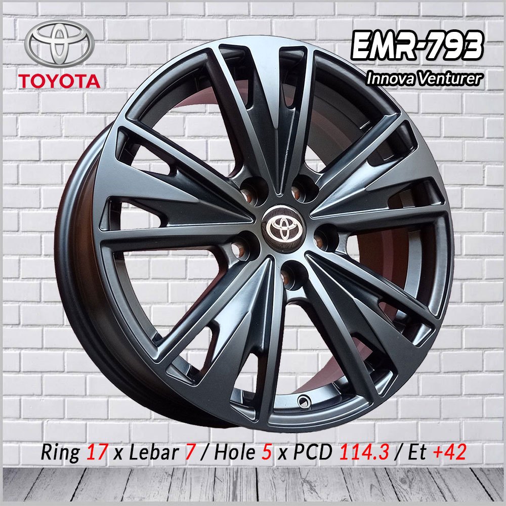 Jual Velg VENTURER INNOVA Ring 17 Hitam Doff (EMR-793) | Shopee Indonesia