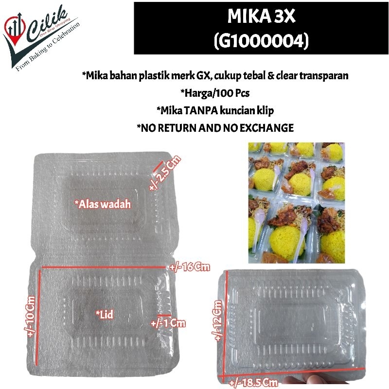 Jual kemasan+wadah+packaging+mika+bahan+plastik+ukuran+BX6+BX5+BX4+BX3 ...