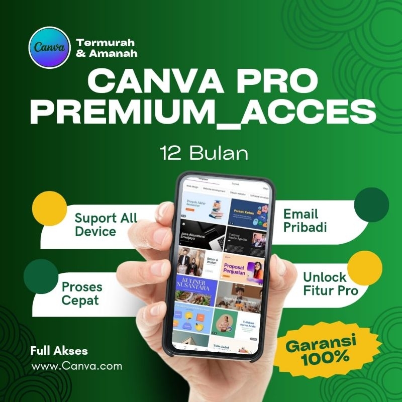 Jual CANVA PRO 1 TAHUN FULL GARANSI ALL DEVICE | Shopee Indonesia