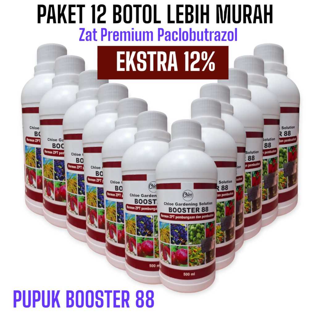 Jual Pupuk Booster 88 500ml Paket 12 Botol Pemicu Tanaman Berbuah Lebat ...