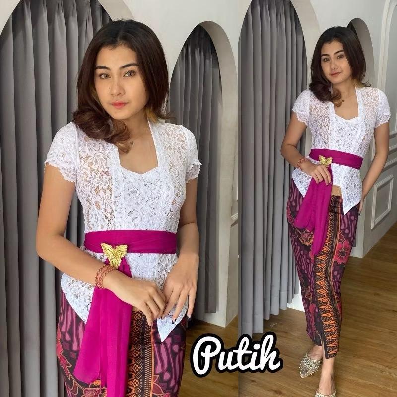 Jual Kebaya Bali Brokat Sofia Bed Lengan Pendek Kebaya Jadi Strait ...