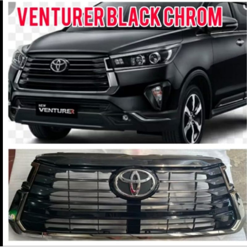 Jual grill Innova reborn facelift black chrome original baru | Shopee ...