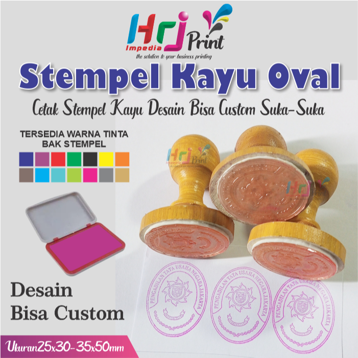 Jual Cetak stempel kayu custom ukuran oval | Cetak stempel kayu oval ...