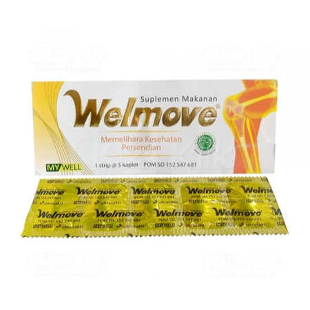 Jual WELMOVE TABLET VITAMIN UNTUK NYERI SENDI DAN LUTUT, PELUMAS SENDI ...