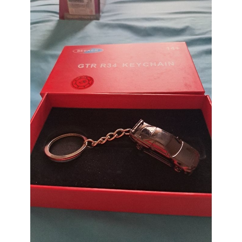 Jual Gantungan kunci keychain Nissan skyline GTR R34 hitam chrome skala ...