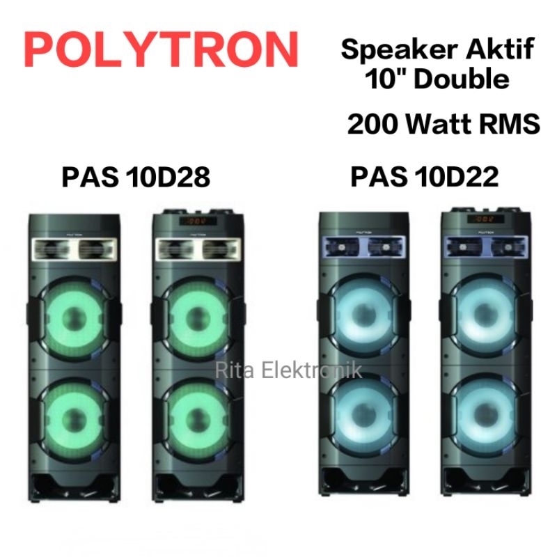 Jual Speaker Aktif Polytron 10 Inchi Double PAS 10DF28/PAS 10DF22 Out ...